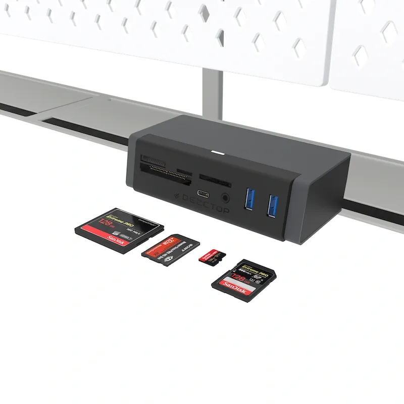 Clamp-On USB‑C Hub for Desks with SD/MicroSD & USB‑A Ports | Other ...